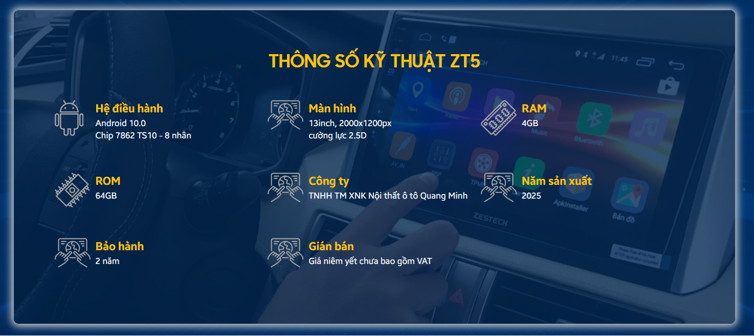 Màn hình ZT5 360 dành cho VF5